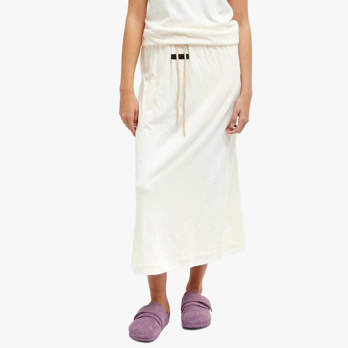 Fear of God ESSENTIALS Women's Essentials Skirt in Cloud Dancer Fear Of ...