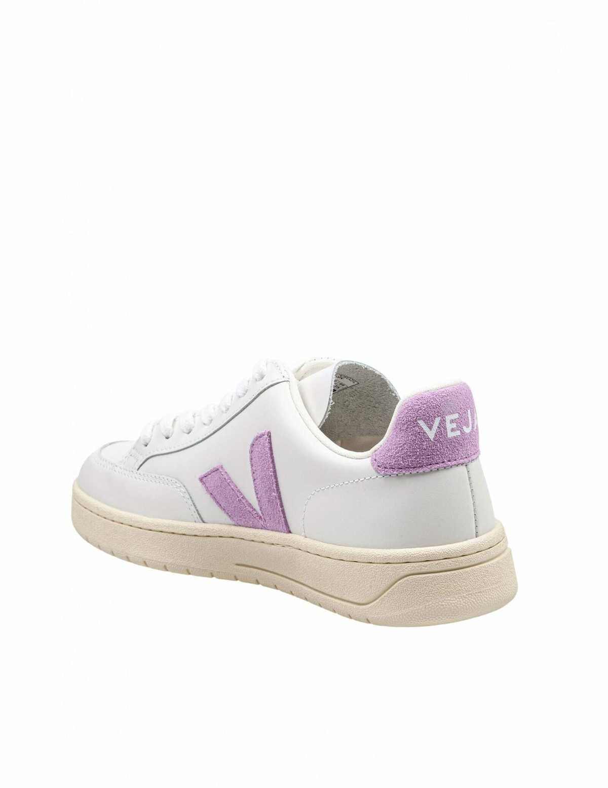 Veja V-12 Leather Sneakers White And Orchid Color VEJA