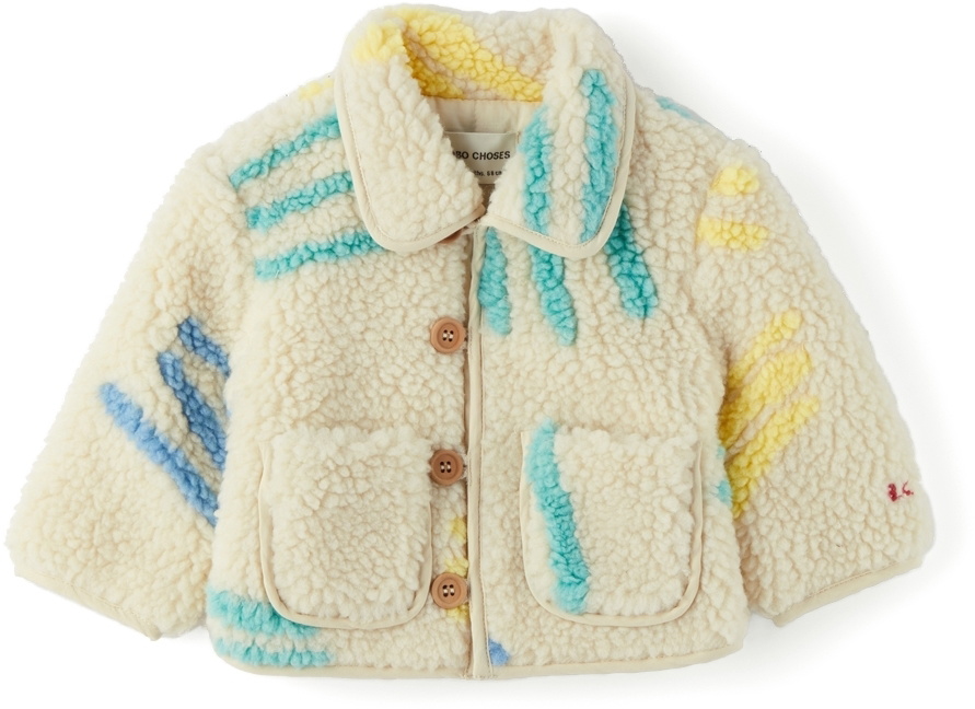 Bobo Choses Baby Off-White Scratch All Over Jacket Bobo Choses
