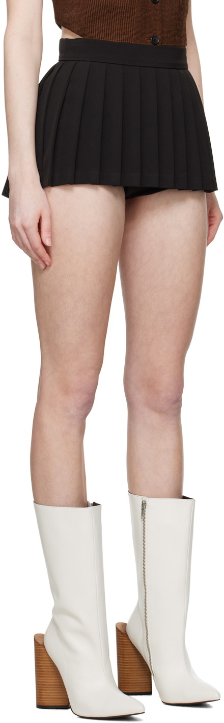Pushbutton SSENSE Exclusive Black Pleated Skort Pushbutton