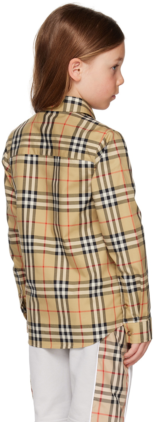 Burberry Kids Beige Vintage Check Shirt Burberry