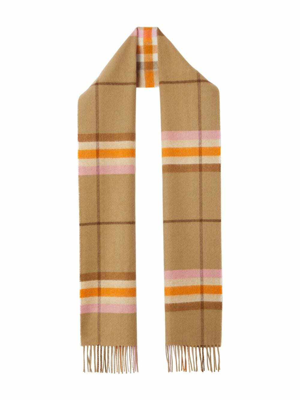 BURBERRY - Check Motif Cashmere Scarf Burberry