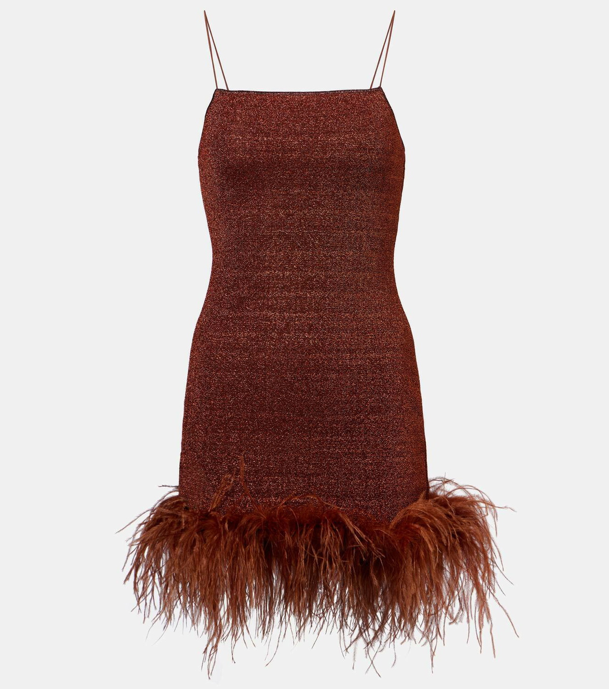 Oséree Lumière Plumage feather-trimmed minidress Oseree