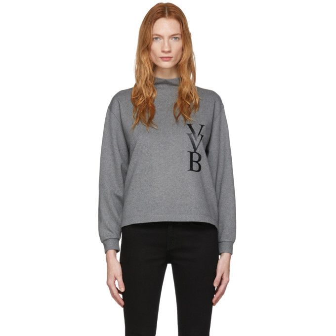 Victoria Victoria Beckham Grey Raised Logo Top Victoria Victoria Beckham