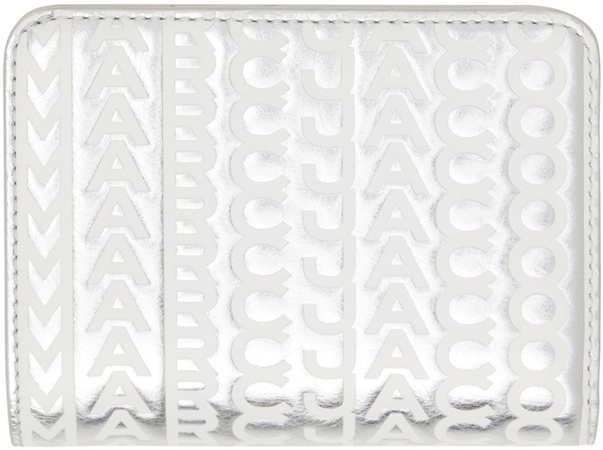 Marc Jacobs Silver 'The Monogram Mini Compact' Wallet Marc Jacobs