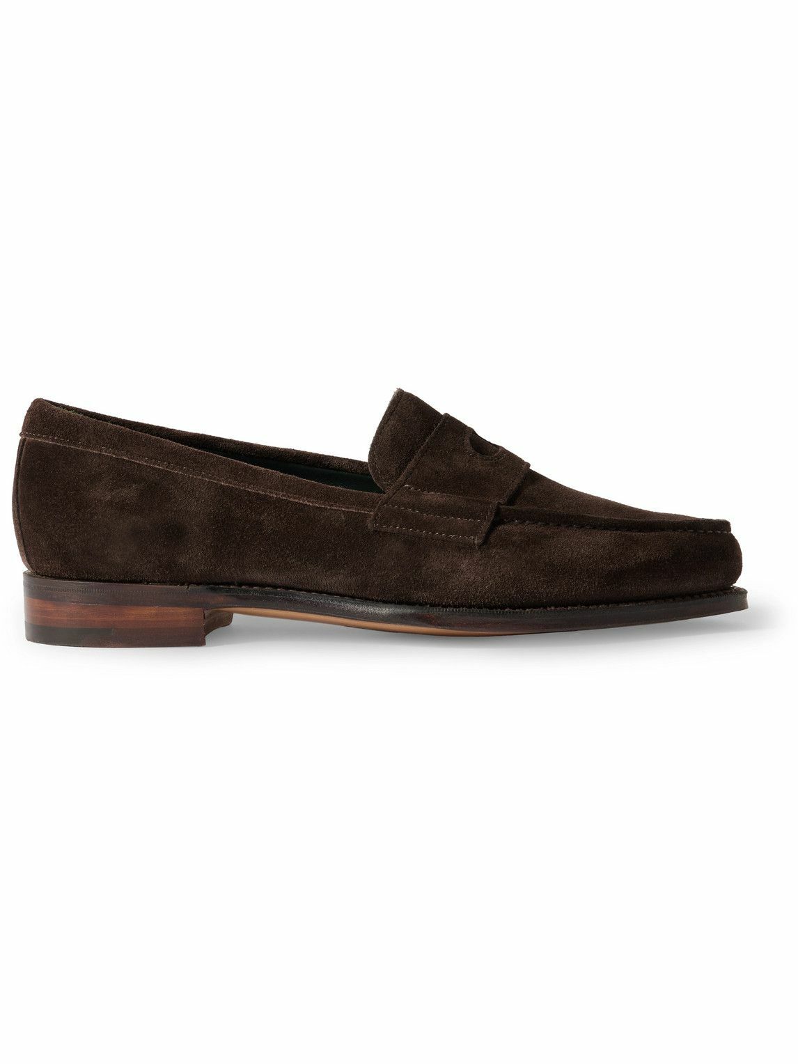 Drake's - Charles Suede Penny Loafers - Brown Drake's