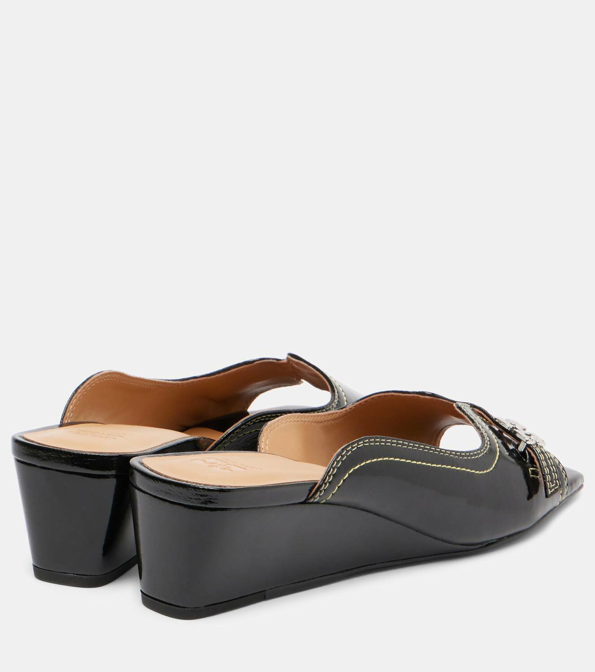 Ganni Butterfly wedge mules GANNI