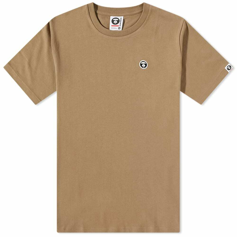 AAPE Men's Now One Point T-Shirt in Khaki AAPE by A Bathing Ape