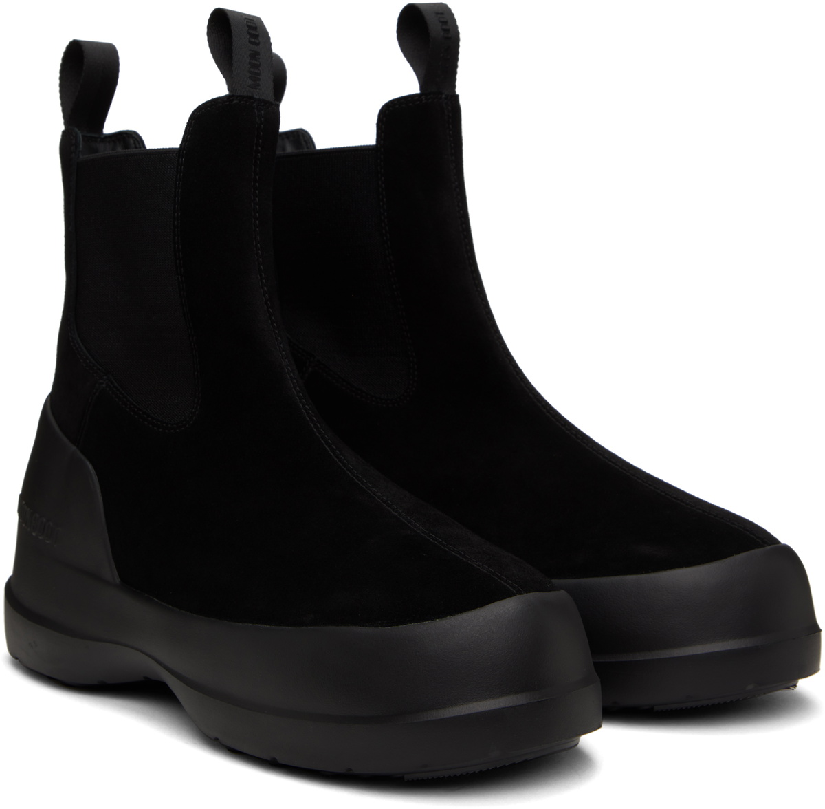 Moon Boot Black Luna Suede Chelsea Boots Moon Boot