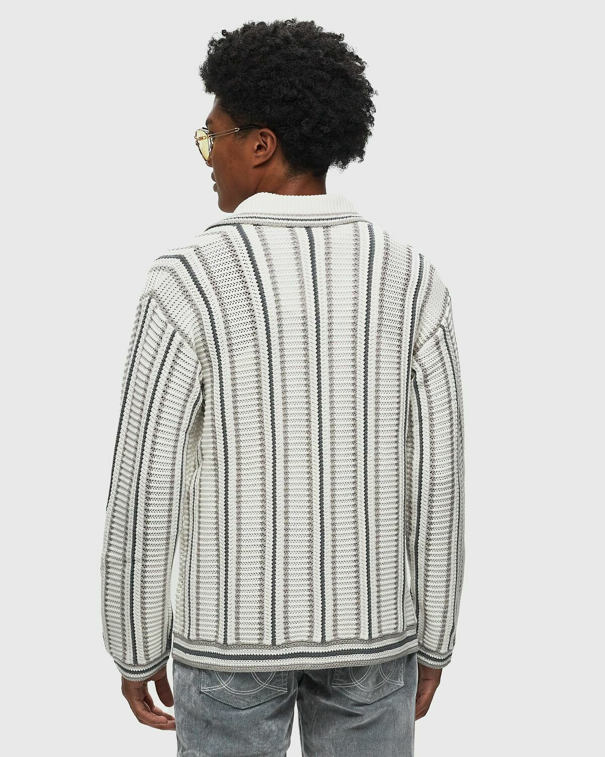 Casablanca Crochet Textured Shirt Grey Zippers & Cardigans Casablanca Crochet Textured Shirt Grey Zippers & Cardigans