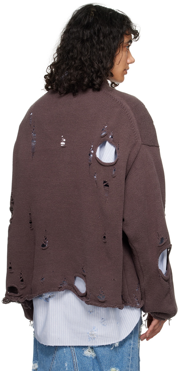 Doublet Brown Destroyed Sweater Doublet