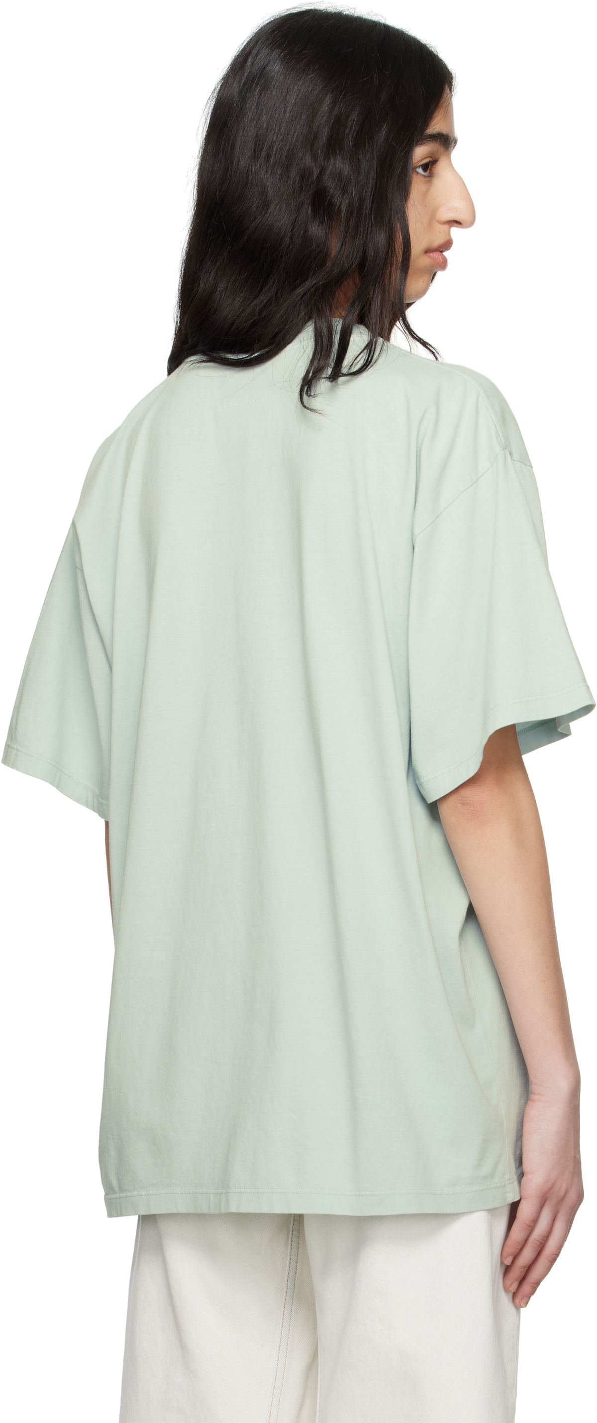 MM6 Maison Margiela Blue Basic Jersey T-shirt MM6 Maison Margiela