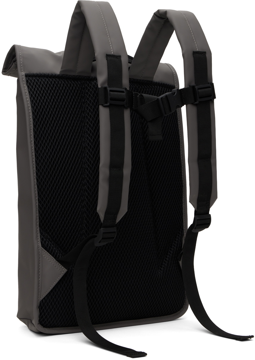 RAINS Gray Rolltop Rucksack Backpack Rains