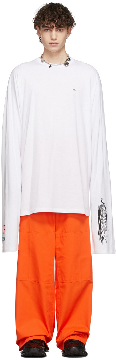 Raf Simons White Skeleton Hand T-Shirt Raf Simons