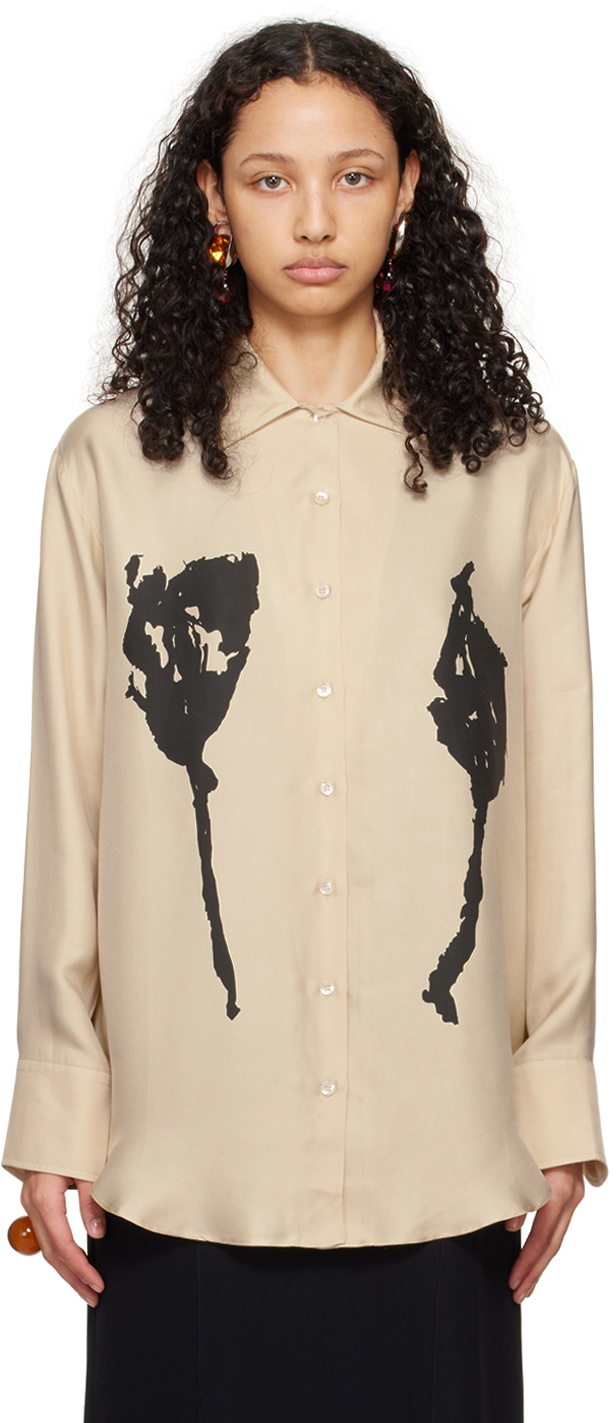 BITE Beige Print Shirt BITE