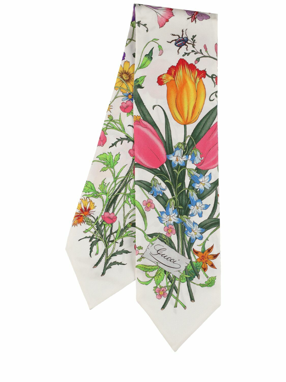 GUCCI - Printed Silk Neck Bow Gucci
