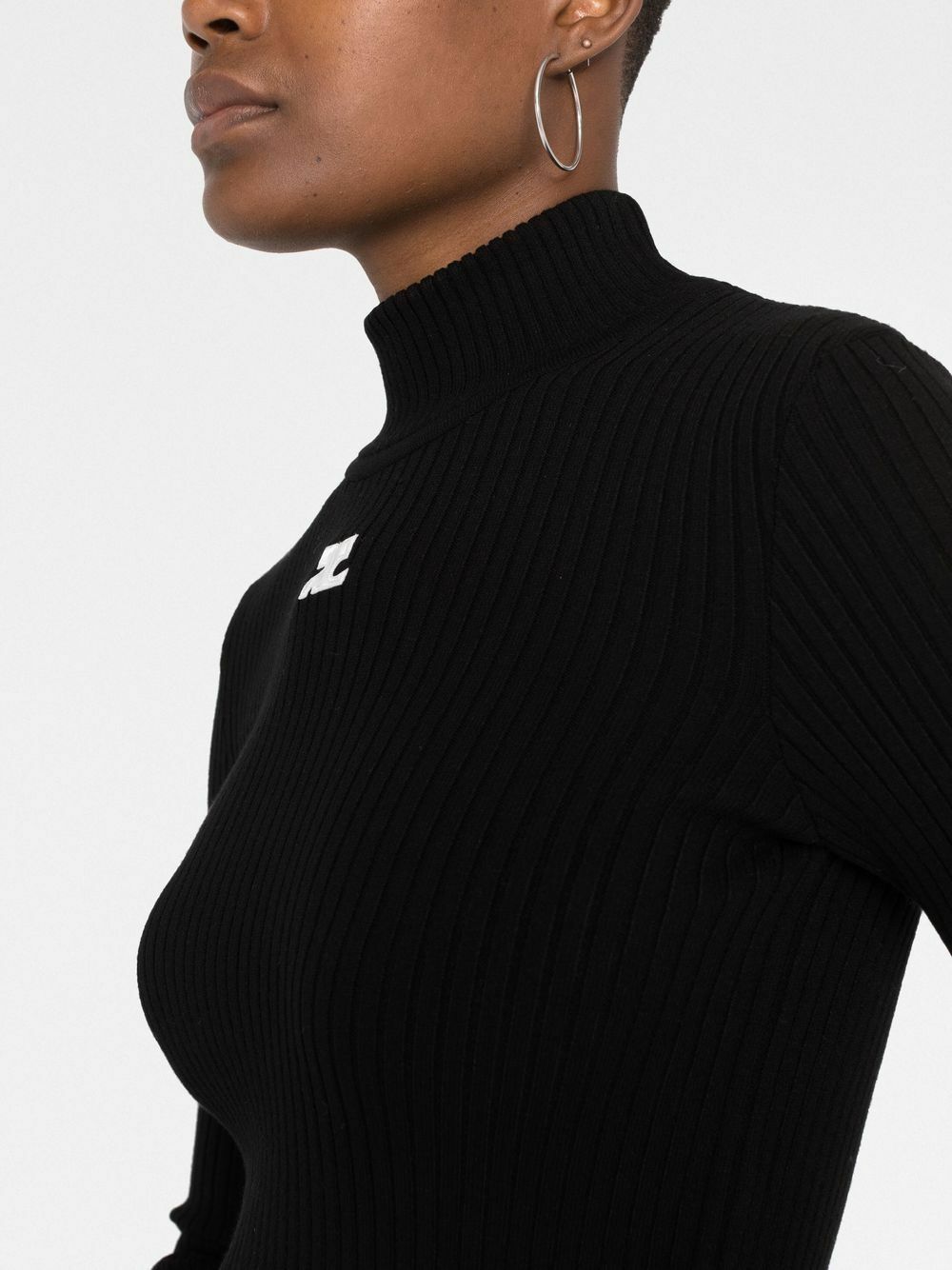 COURRÈGES - Logo Turtle-neck Sweater Courreges