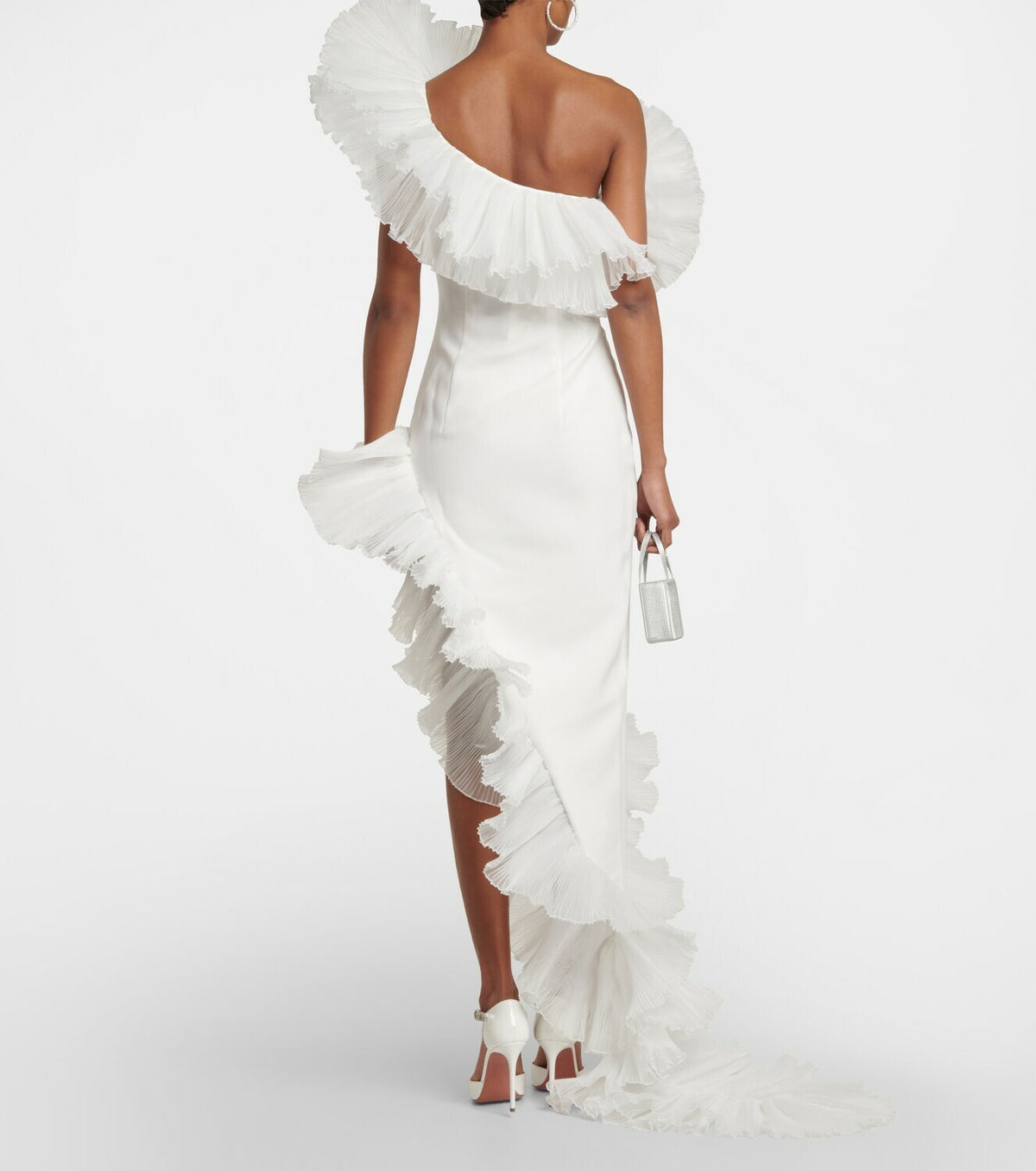 Mônot Ruffle-trimmed crêpe gown Monot