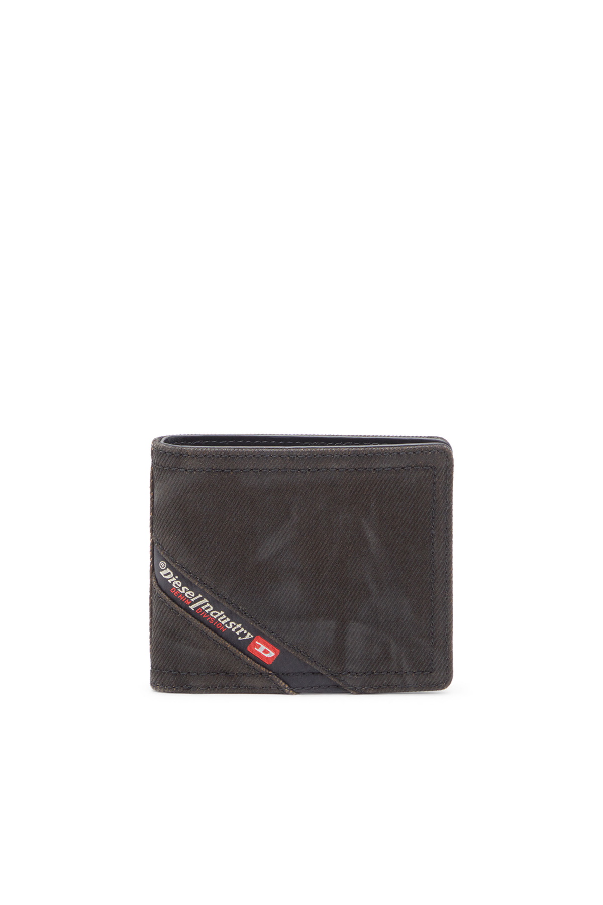 Diesel Bi-fold wallet in coated flocked denim - Small Wallets Mens in ...