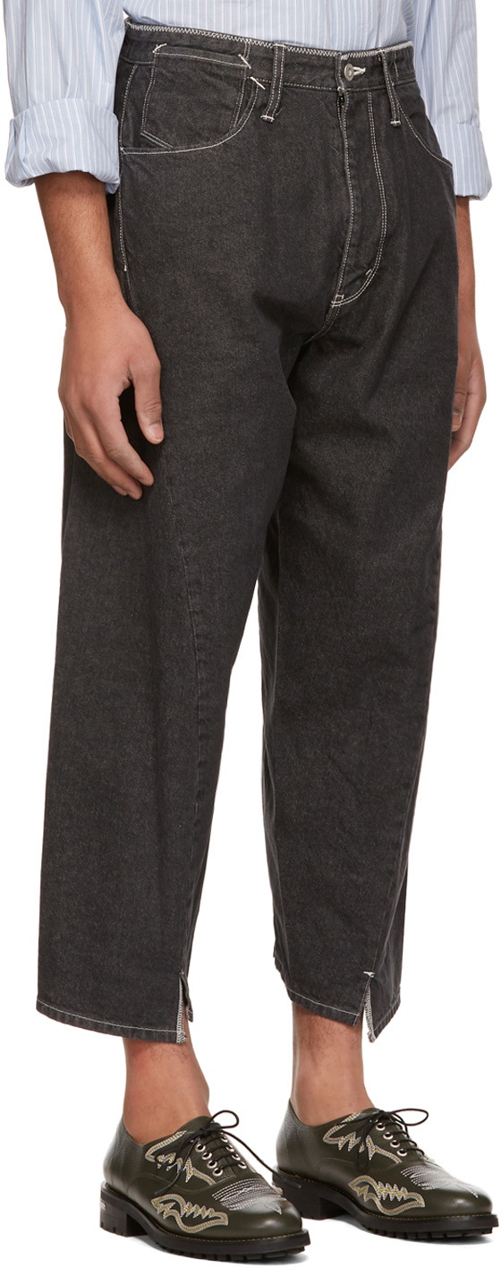 Kuro Black Vented Cuff Jeans Kuro
