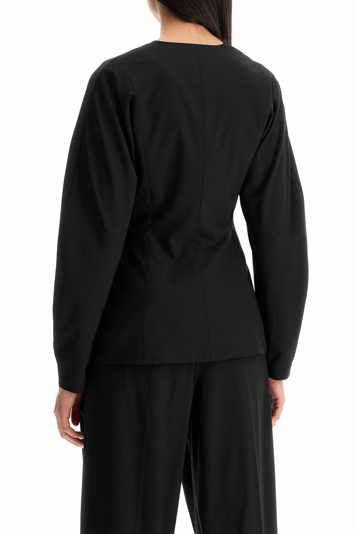GANNI lightweight waisted jacket Black GANNI