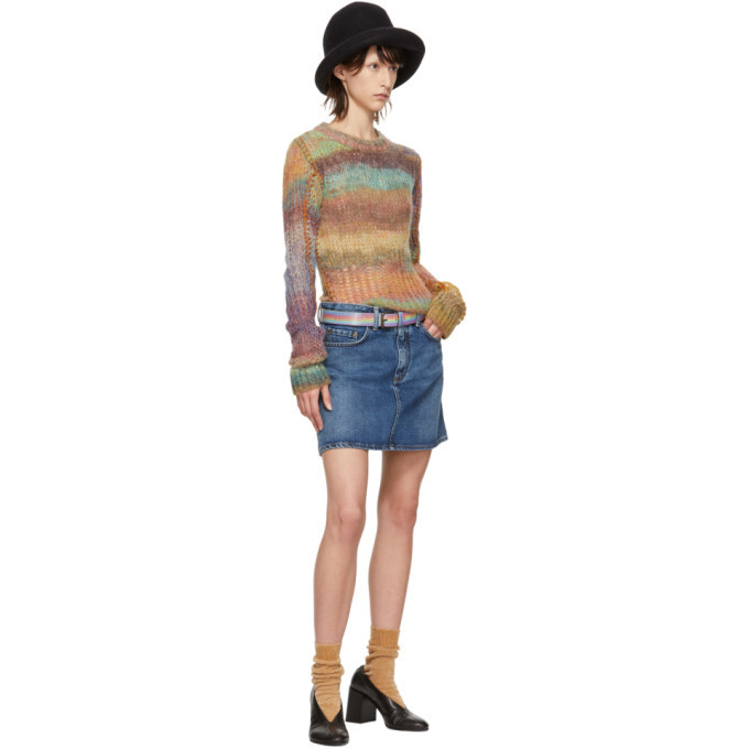 Acne Studios Multicolor Cropped Mohair Sweater Acne Studios Acne Studios Multicolor Cropped Mohair Sweater Acne Studios