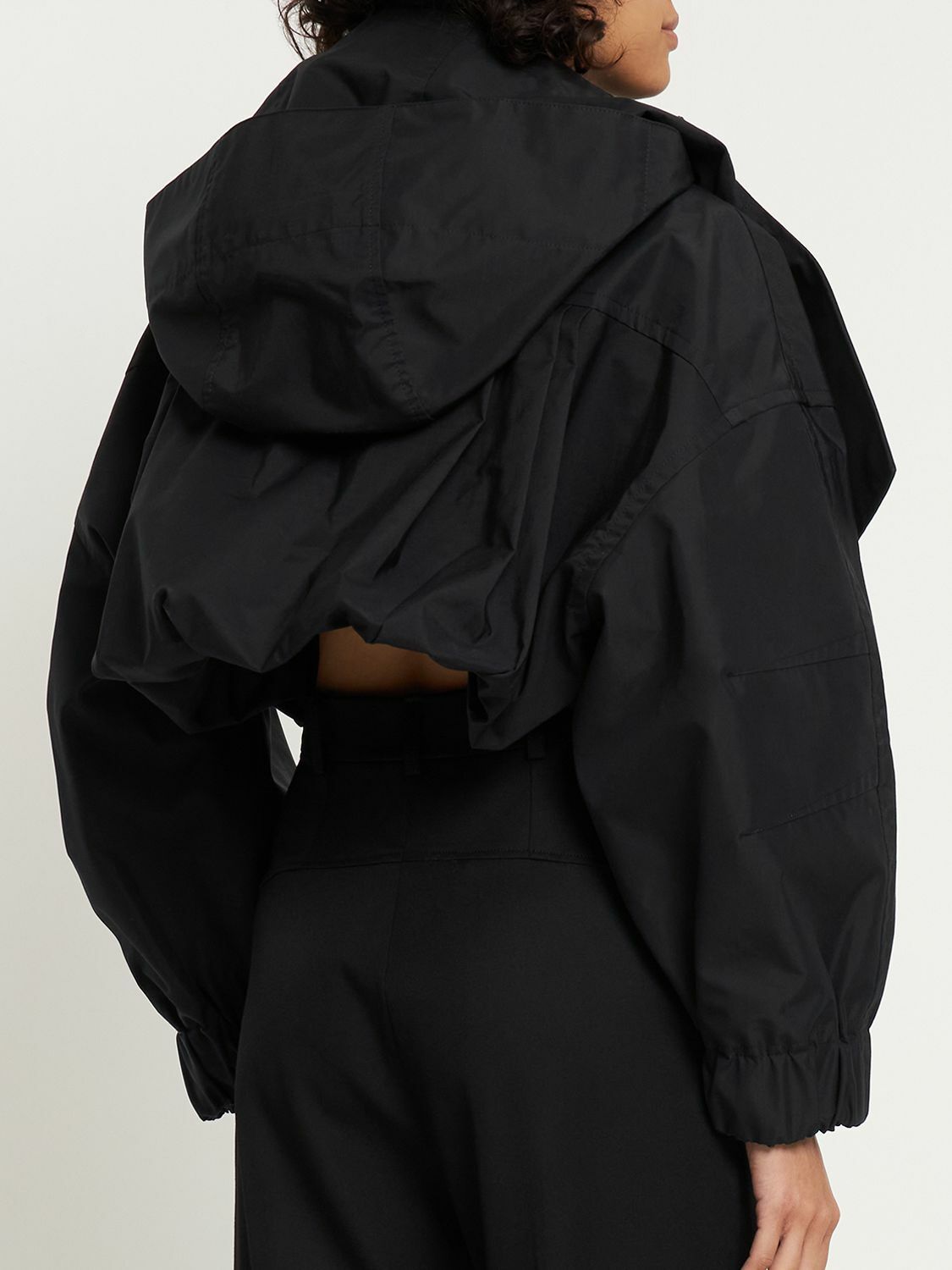 JACQUEMUS La Parka Raphia Cropped Parka Jacket Jacquemus