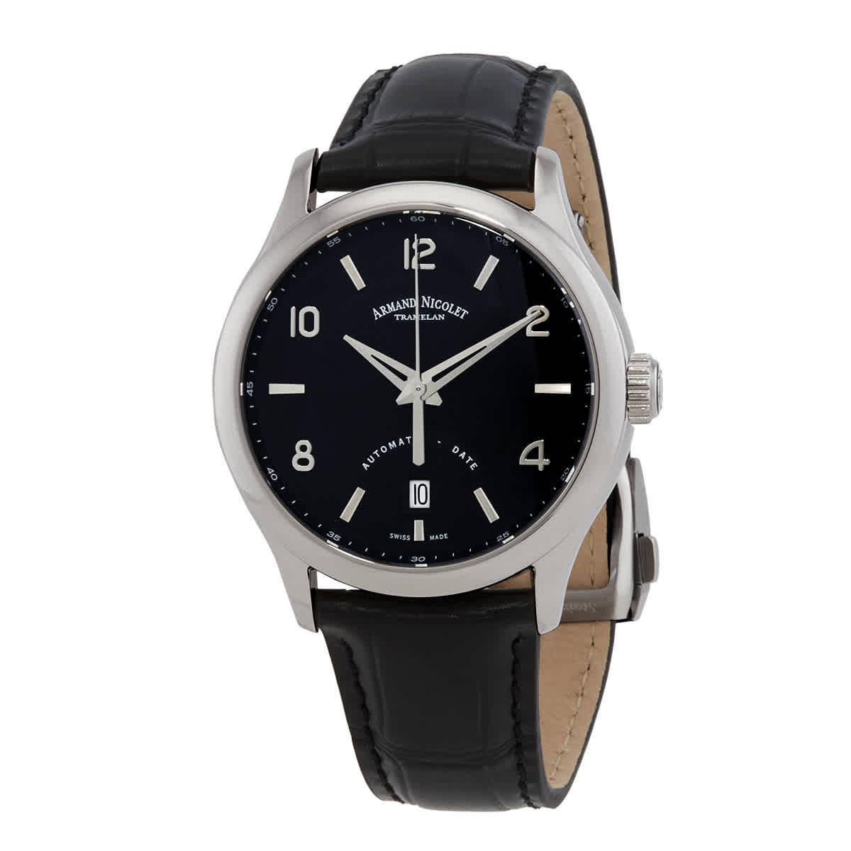 Armand Nicolet Automatic Black Dial Mens Watch A840AAA-NR-P840NR2 ...
