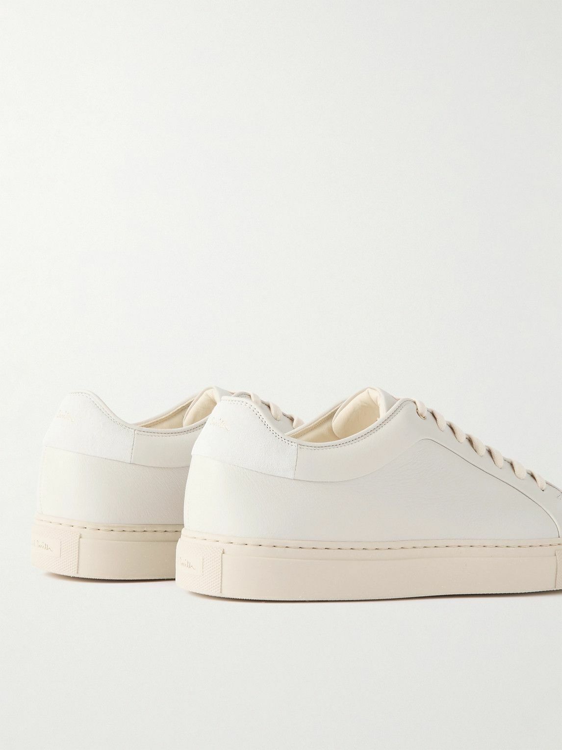 Paul Smith - Basso Lux Suede-Trimmed Leather Sneakers - Neutrals Paul Smith