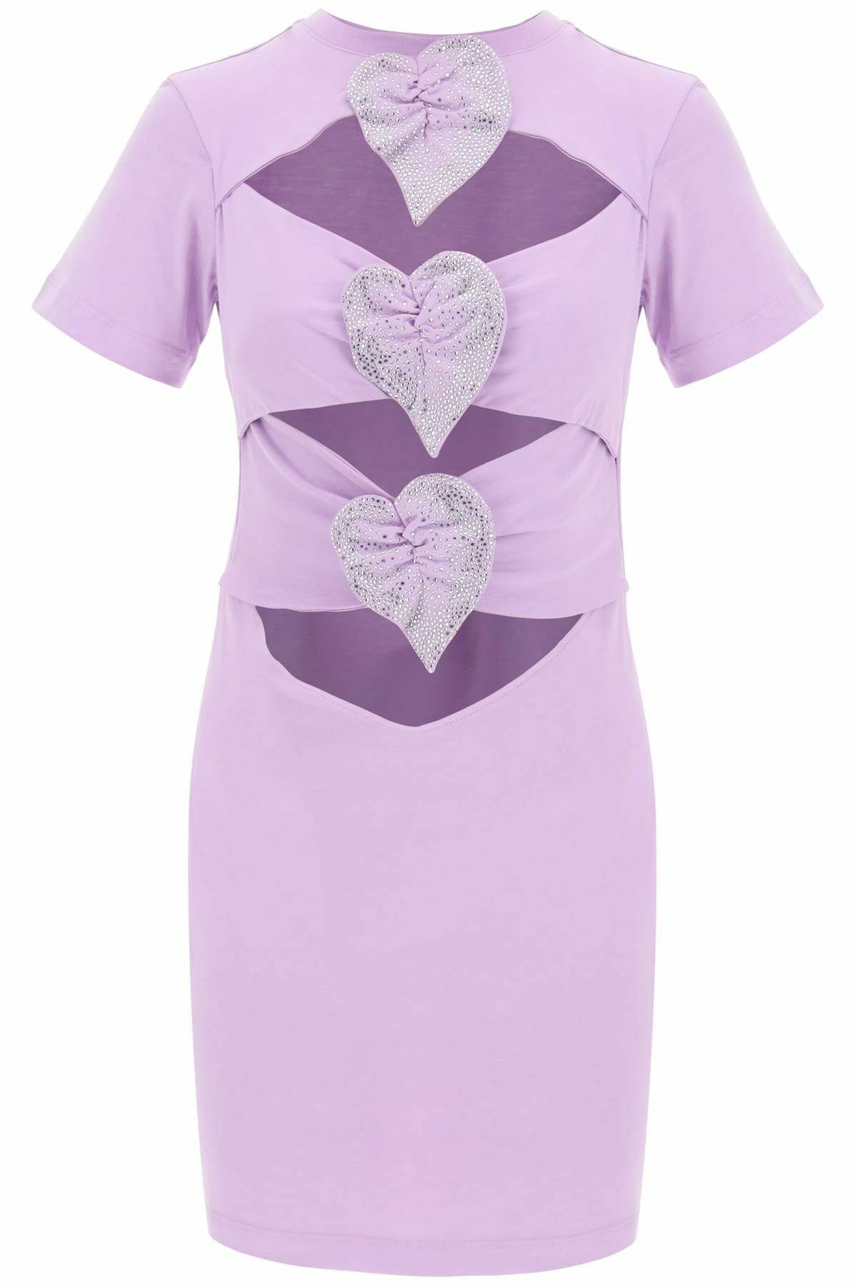 GIUSEPPE DI MORABITO mini cut-out dress with applied anthur Purple ...