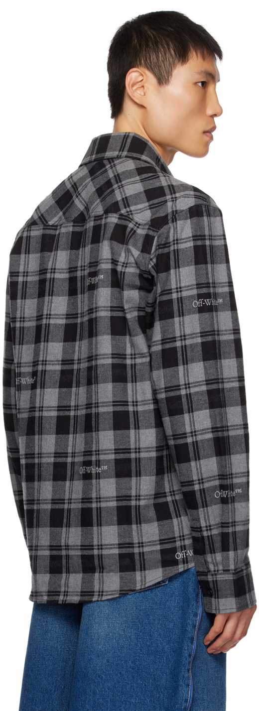 Off-White Gray Check Shirt Off-White