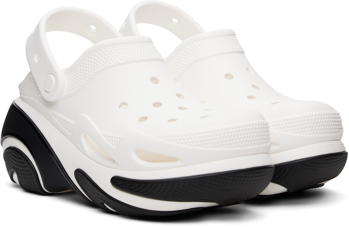 Crocs White & Black Bubble Crush Clogs Crocs