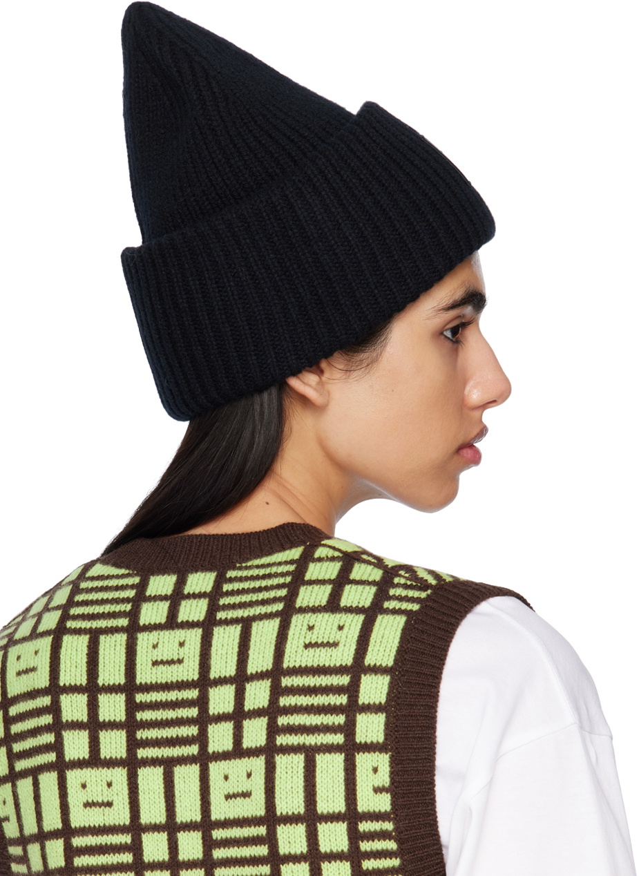 Acne Studios Black Patch Beanie Acne Studios