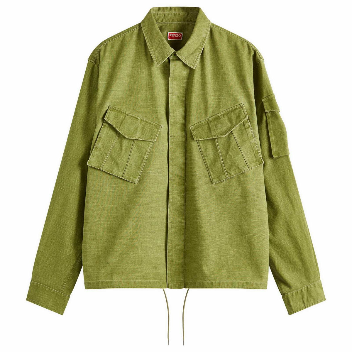 Kenzo Men's Pocket Overshirt in Pale Khaki Kenzo