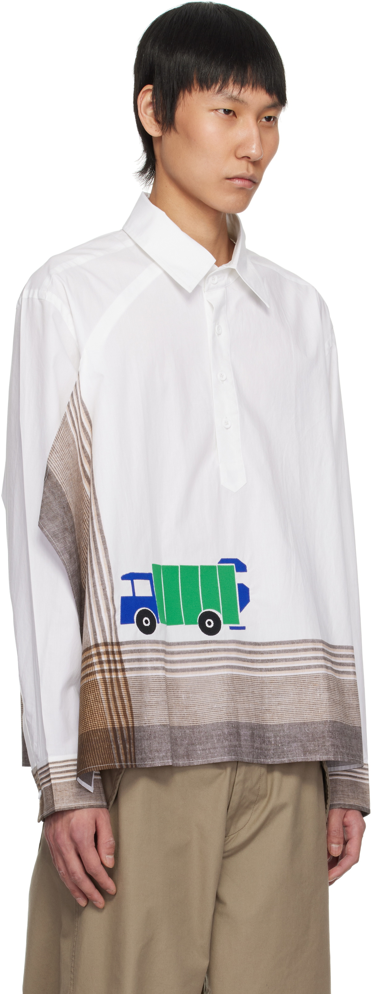 Craig Green White Long Sleeve Handkerchief Shirt Craig Green
