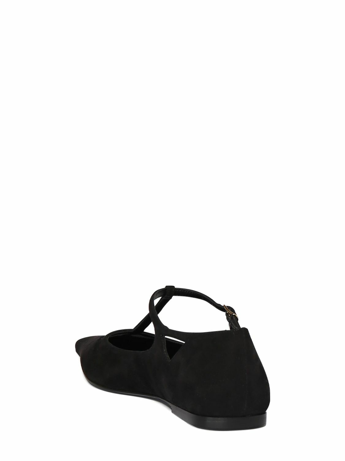 THE ROW - Cyd Suede Ballerina Flats The Row