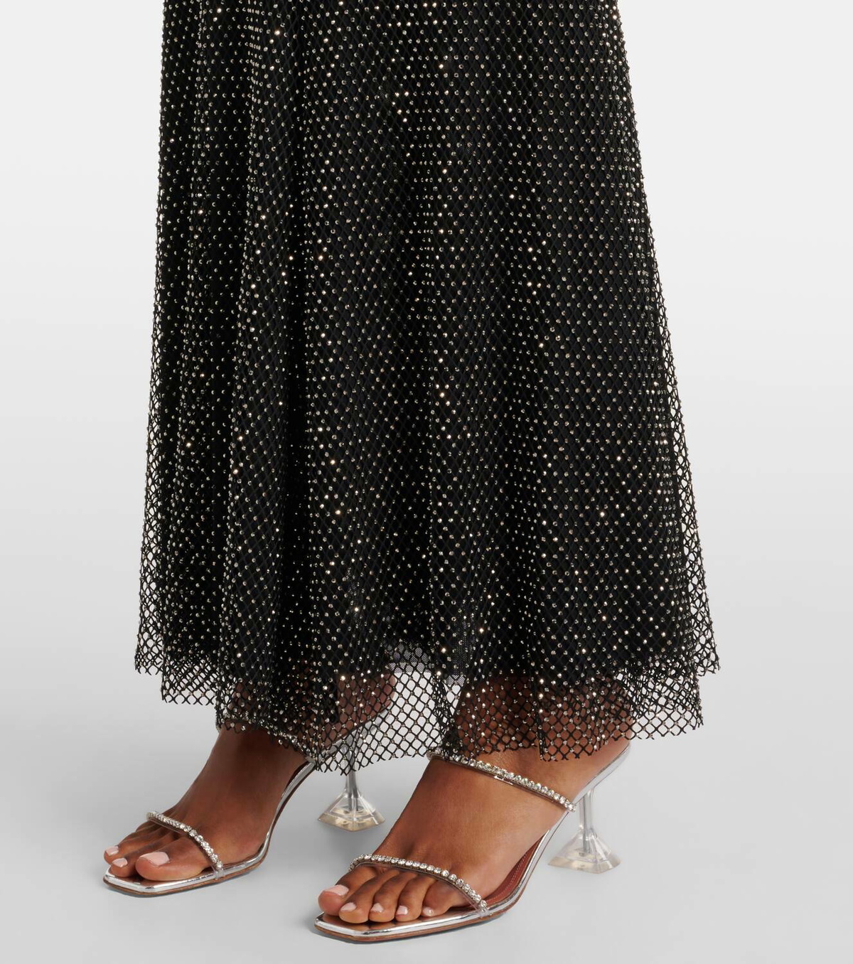 Self-Portrait Embellished fishnet maxi dress Self-Portrait