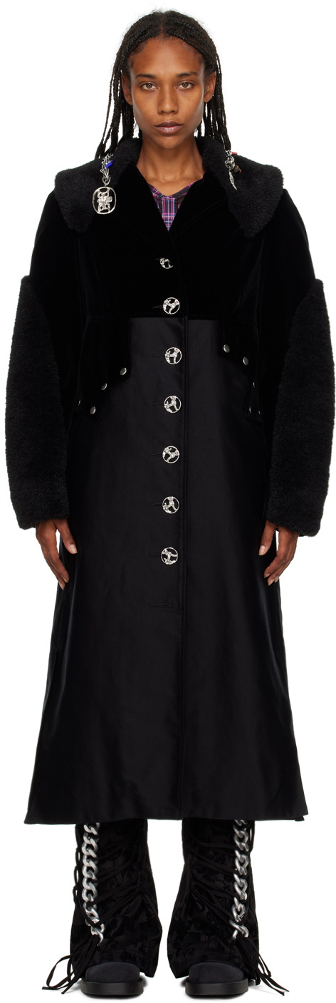 Chopova Lowena Black Long Freezing Coat Chopova Lowena