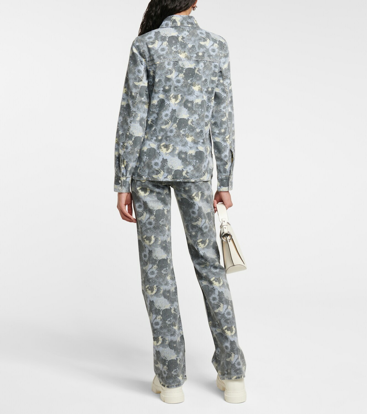 Ganni - Printed denim shirt GANNI