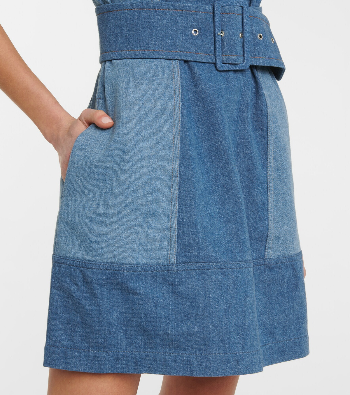 Chloe - Belted denim minidress Chloe