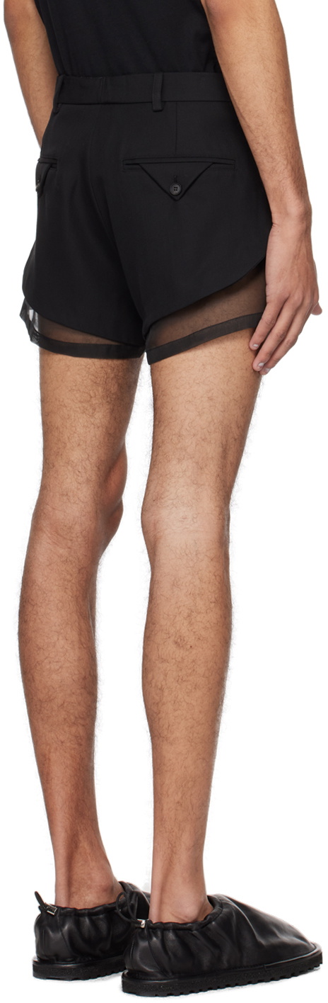 EGONlab Black Exposed Lining Shorts EGONlab
