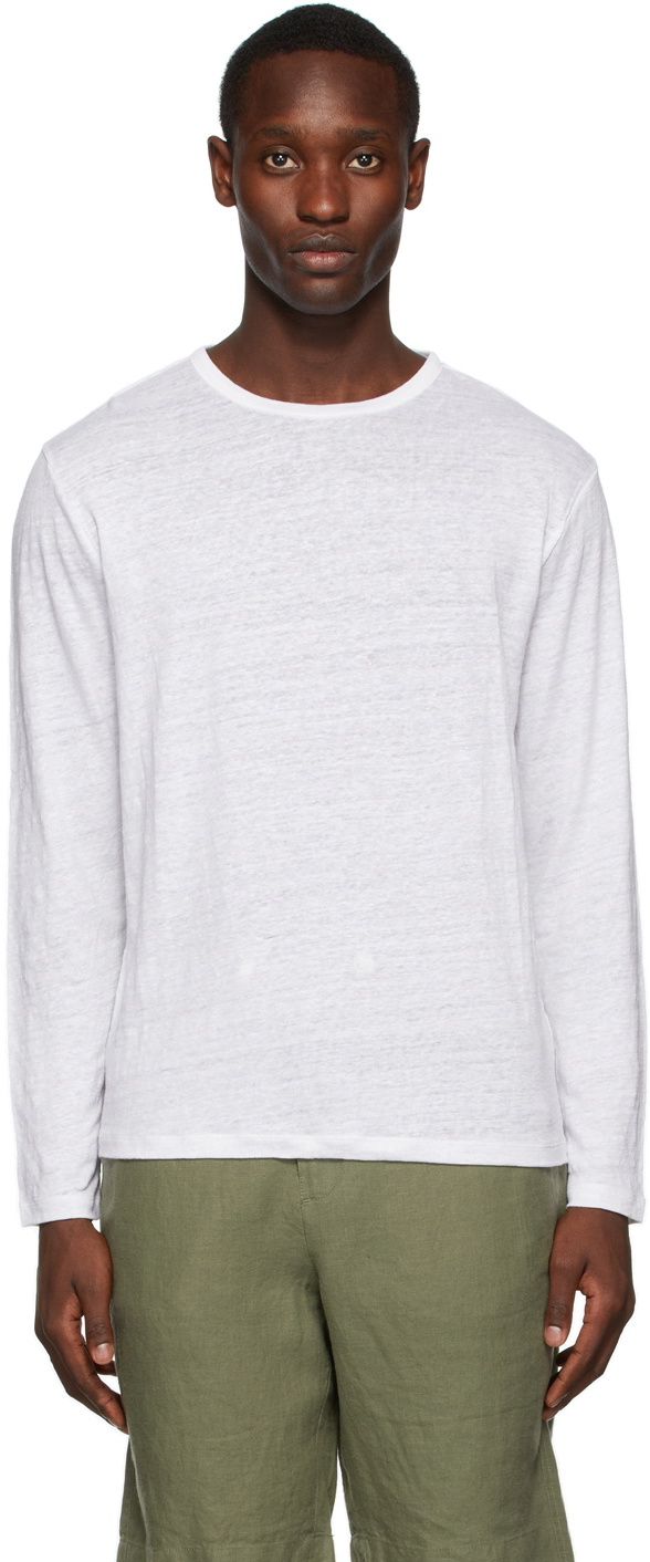 Vince White Linen Sweater Vince
