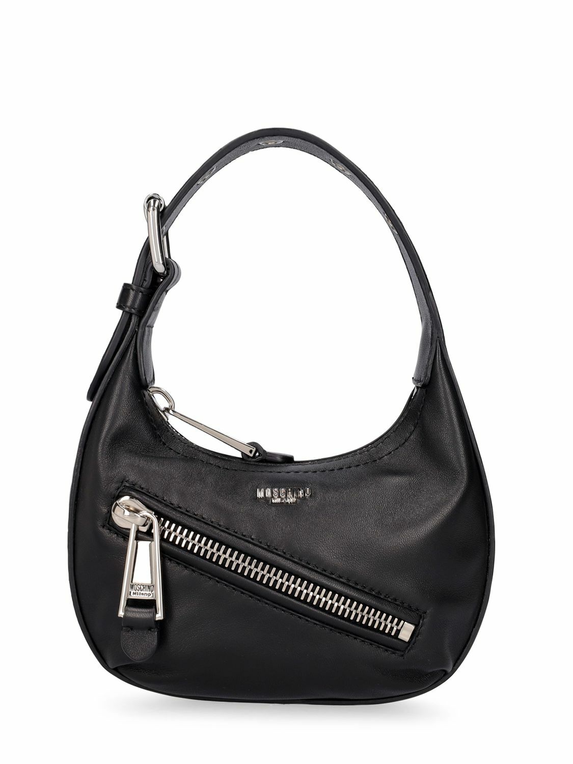 MOSCHINO - Mini Hobo Biker Top Handle Bag Moschino