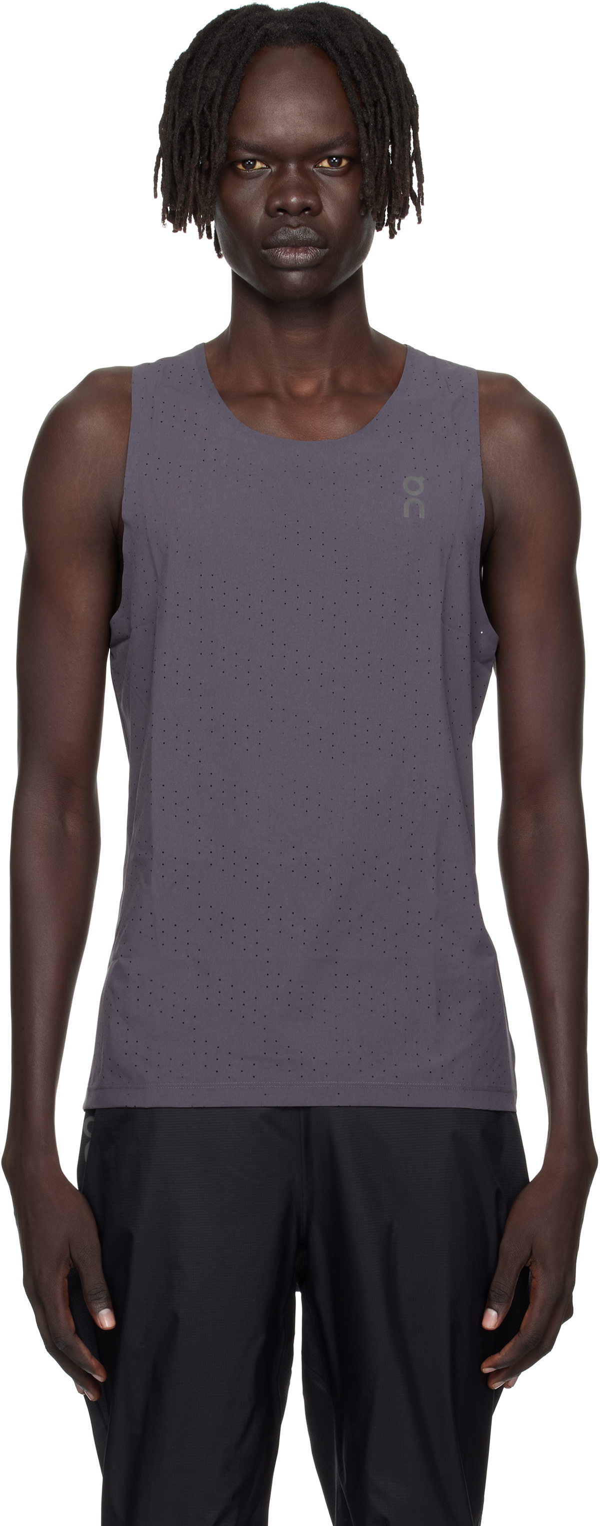On Gray Race Tank Top On