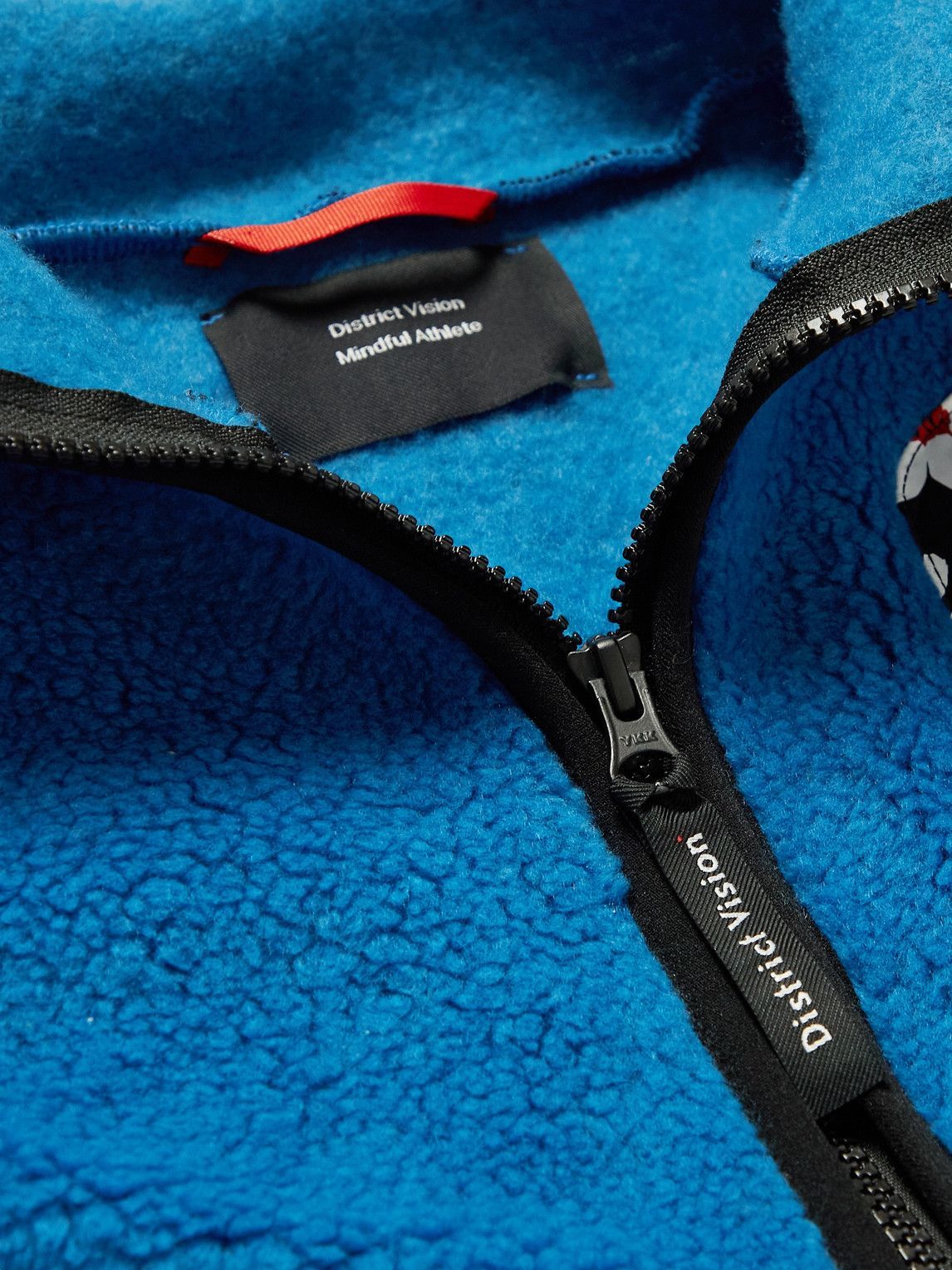 DISTRICT VISION - Greg Shell-Trimmed Fleece Running Jacket - Blue ...