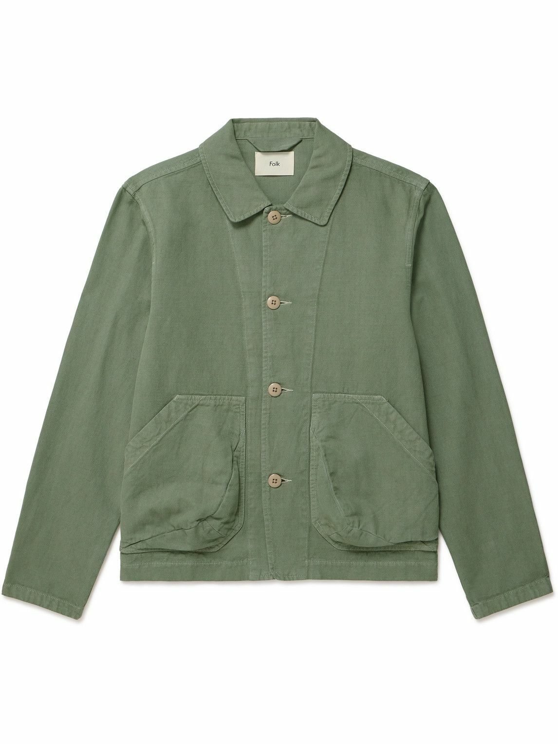 Folk - Prism Cotton and Linen-Blend Jacket - Green Folk