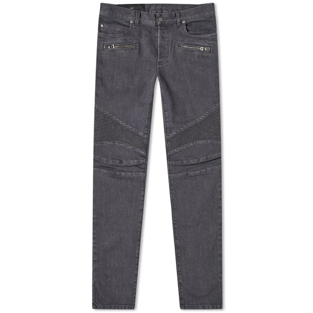 Balmain Stone Wash Biker Jean Balmain