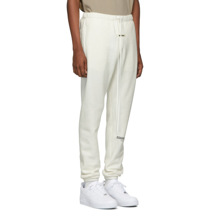 Essentials White Reflective Logo Lounge Pants Essentials