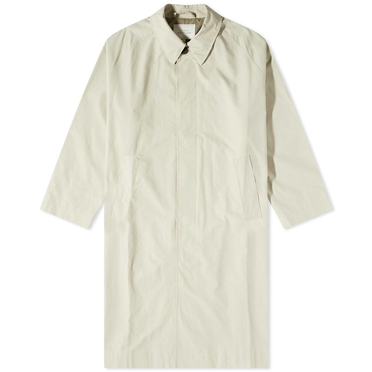 Studio Nicholson Men's Ventus Oversized Classic Mac in Fossil Studio ...