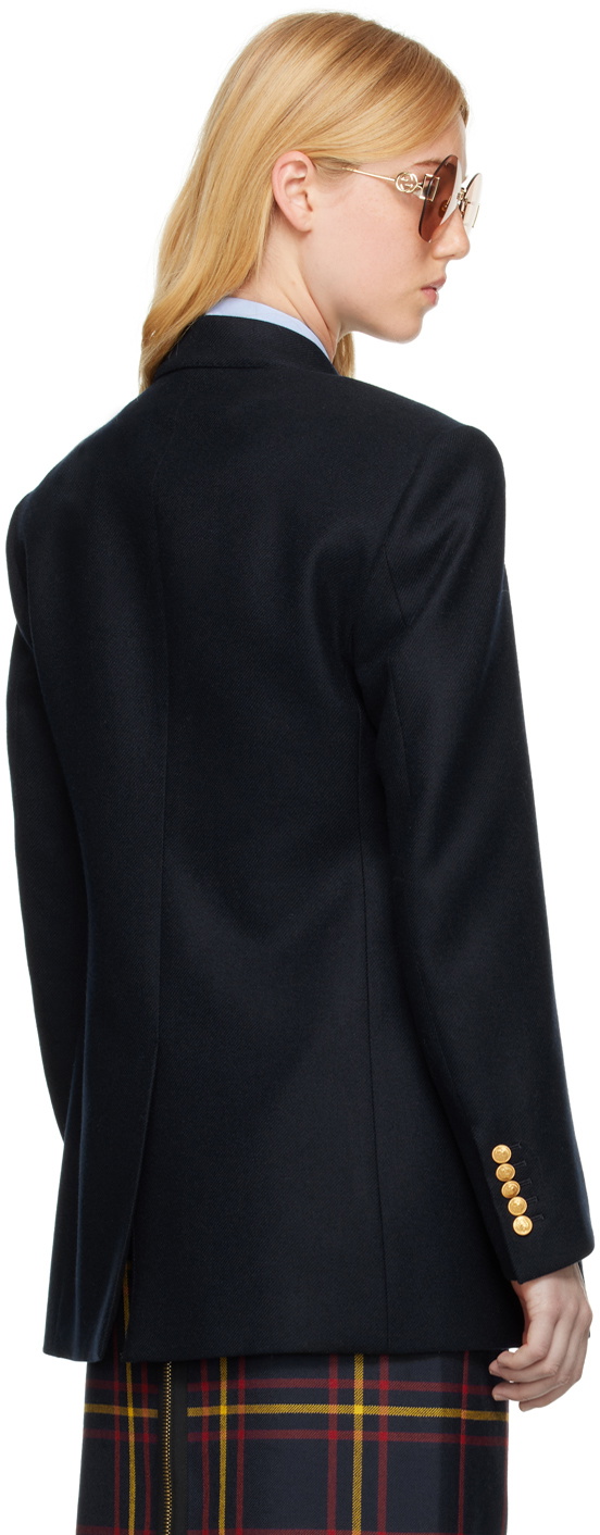 Gucci Navy Double-Breasted Blazer Gucci
